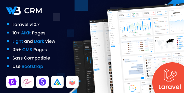 W3crm Laravel | Dashboard